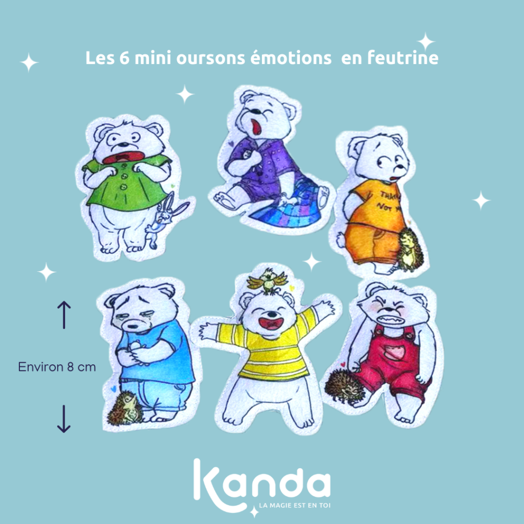 Doudou des émotions KANDA l'ours polaire